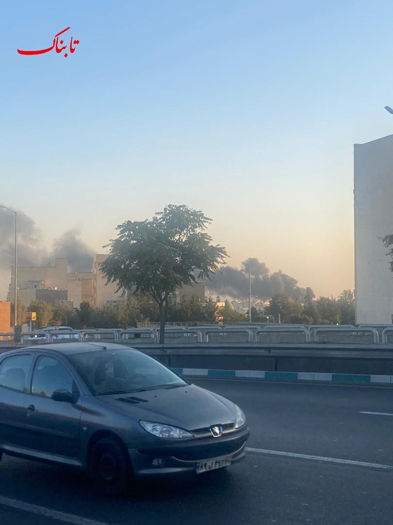 آتش‌سوزی حوالی هایپر استار اتوبان شهید باکری - تابناک | TABNAK